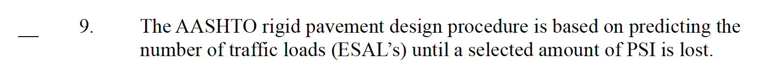 Solved The AASHTO rigid pavement design procedure is based | Chegg.com