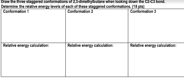 Solved Draw the three staggered conformations of | Chegg.com