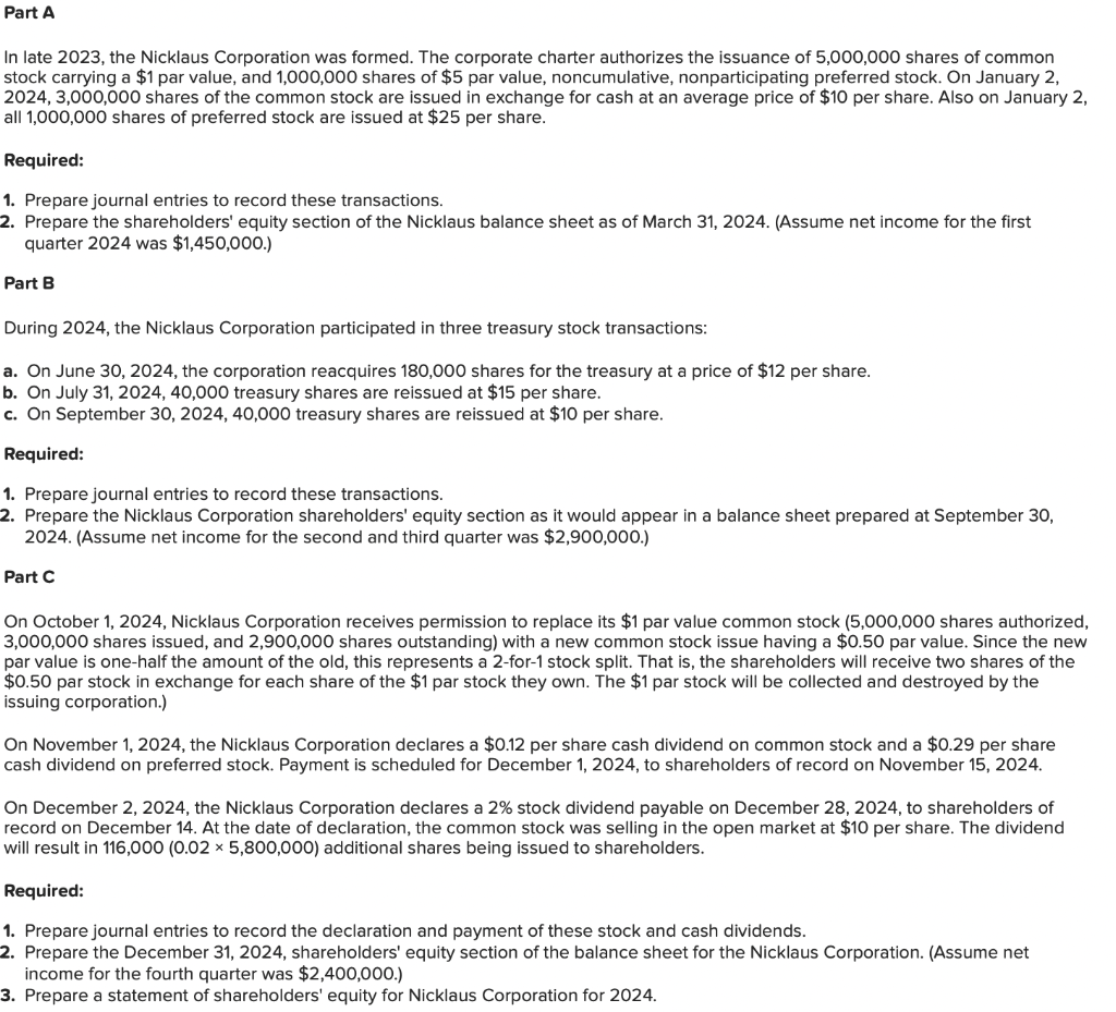 Solved 1 PART A. record the issuance of common shares, | Chegg.com