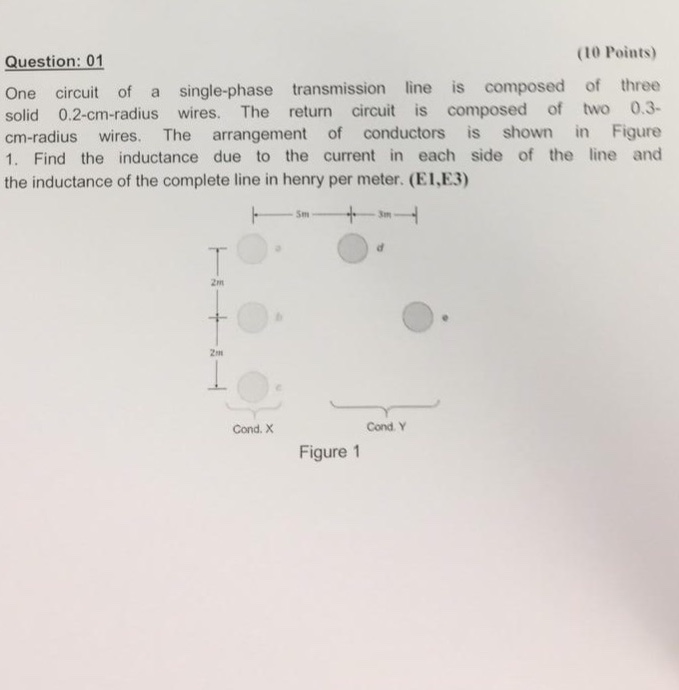 Solved (10 Points) Question: 01 One circuit of a | Chegg.com
