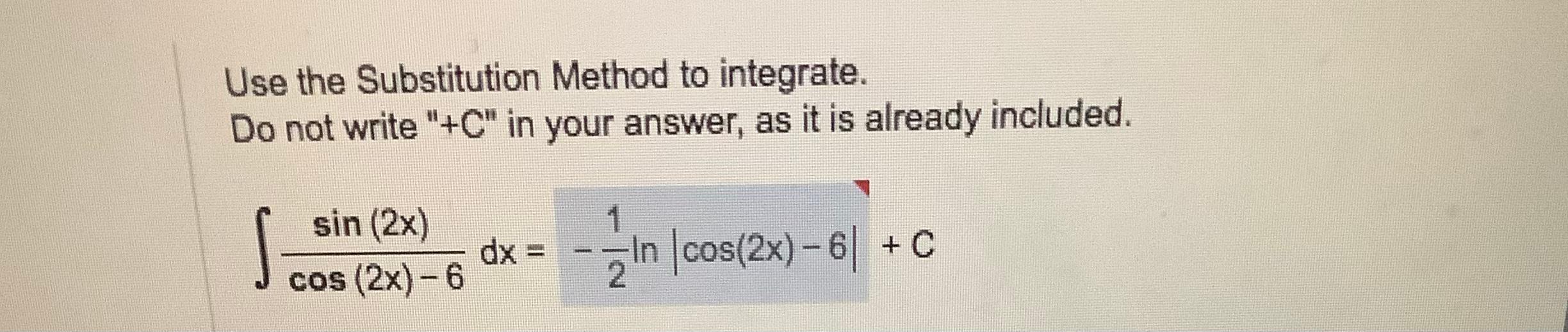 Solved Use the Substitution Method to integrate. Do not | Chegg.com