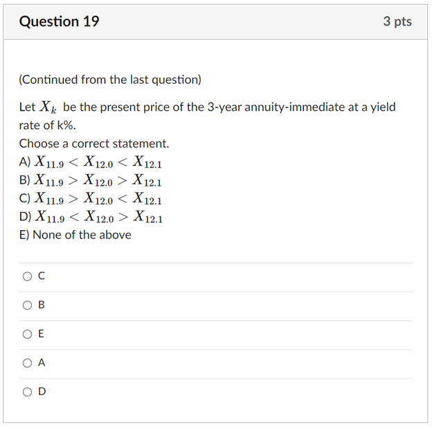 Solved Question 18 6 pts Determine the modified) convexity | Chegg.com