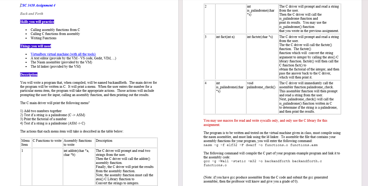 Solved Hi. ﻿So I am trying to work on my Assembly Assignment | Chegg.com