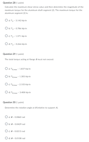 Solved PART C (Questions numbered from 25 - 30) For the | Chegg.com
