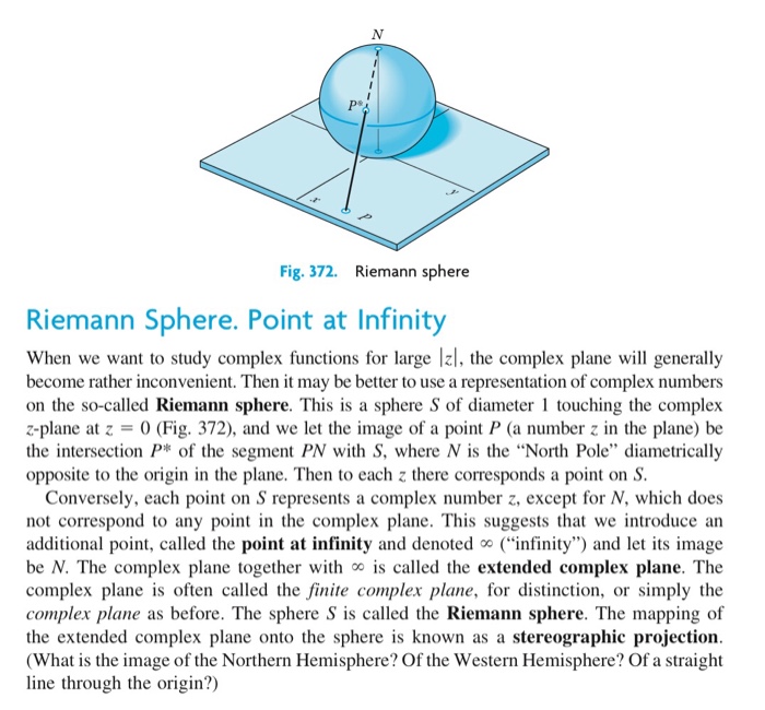 Solved 25. Riemann sphere. Assuming that we let the image of | Chegg.com