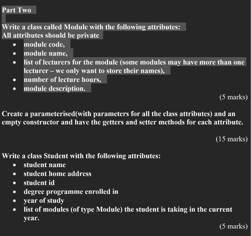Solved Create a parameterised(with parameters for all the | Chegg.com