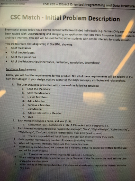 csc zos-object oriented Programming and Data | Chegg.com