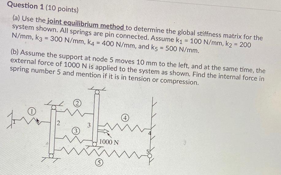 Solved Question 1 (10 points) (a) Use the joint equilibrium | Chegg.com
