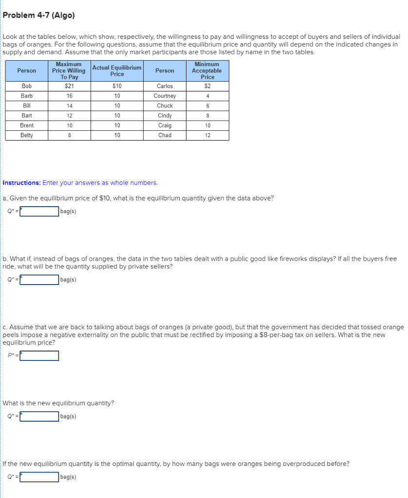 Solved Problem 4-7 (Algo) Look at the tables below, which | Chegg.com