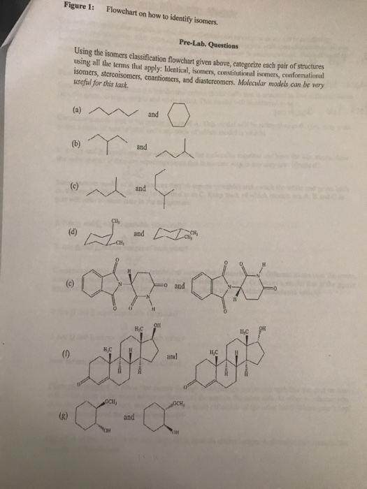 Solved Figure 1: Flowchart on how to identify isomers | Chegg.com