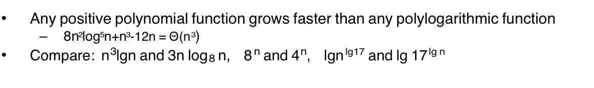 Solved Any positive polynomial function grows faster than | Chegg.com