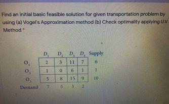 Solved Find an initial basic feasible solution for given | Chegg.com