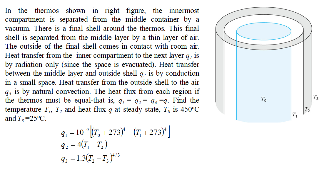 Solved In the thermos shown in right figure, the innermost | Chegg.com