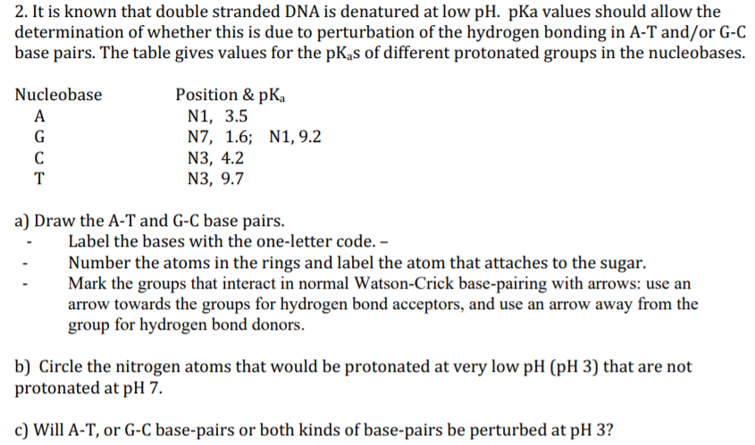 Solved 2. It is known that double stranded DNA is denatured | Chegg.com
