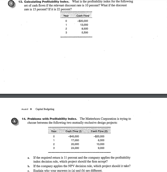 Solved 6 13. Calculating Profitability Index. What is the | Chegg.com