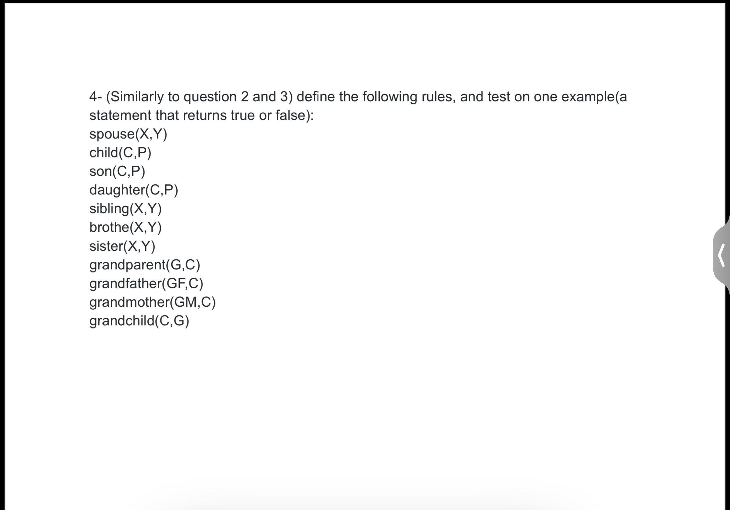 Solved 4- (Similarly to question 2 ﻿and 3 ) ﻿define the | Chegg.com