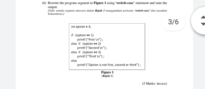 Solved (b) Rewrite the program segment in Figure 1 using | Chegg.com
