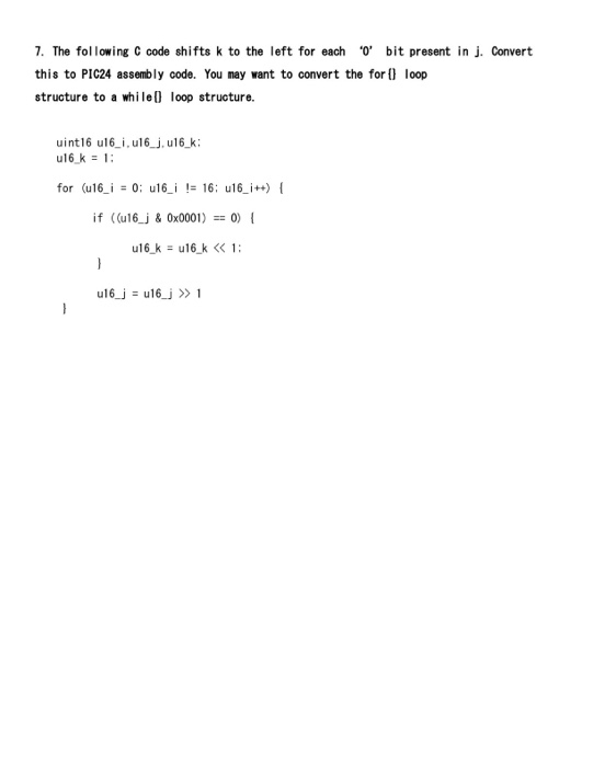 Solved Homework4 Q1 Write Pic24 Assembly Language 