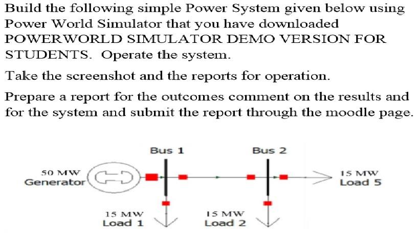 Solved Build the following simple Power System given below | Chegg.com