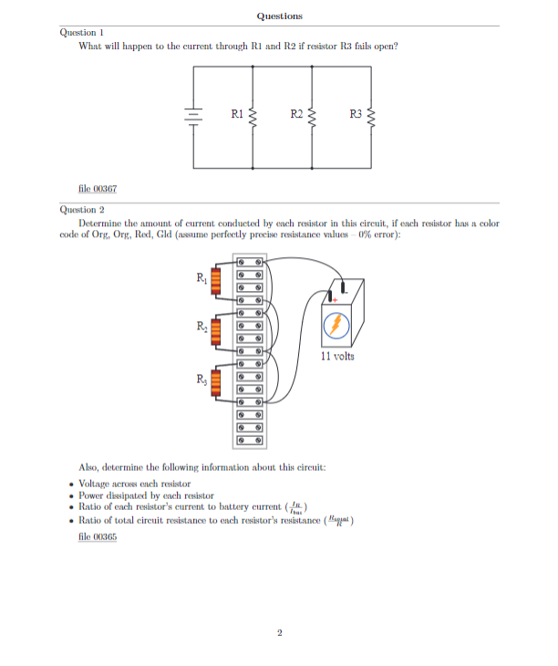 Solved What will happen to the current through R1 and R2 if | Chegg.com