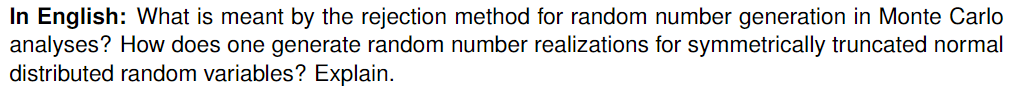 Solved In English: What is meant by the rejection method for | Chegg.com