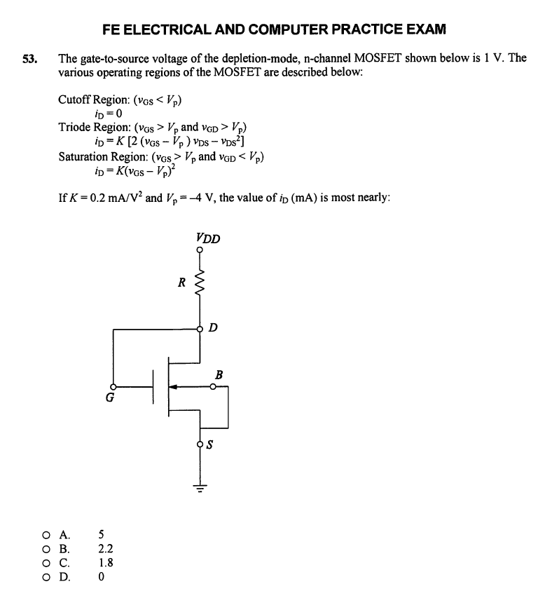 Solved I learned that for a diode-connected NMOS, the region | Chegg.com