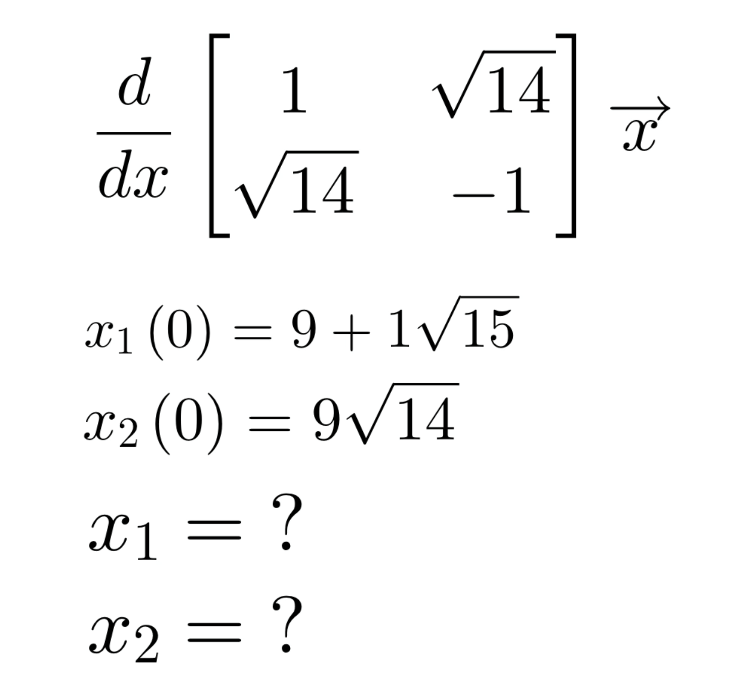 Solved Consider the following system, and solve the system | Chegg.com