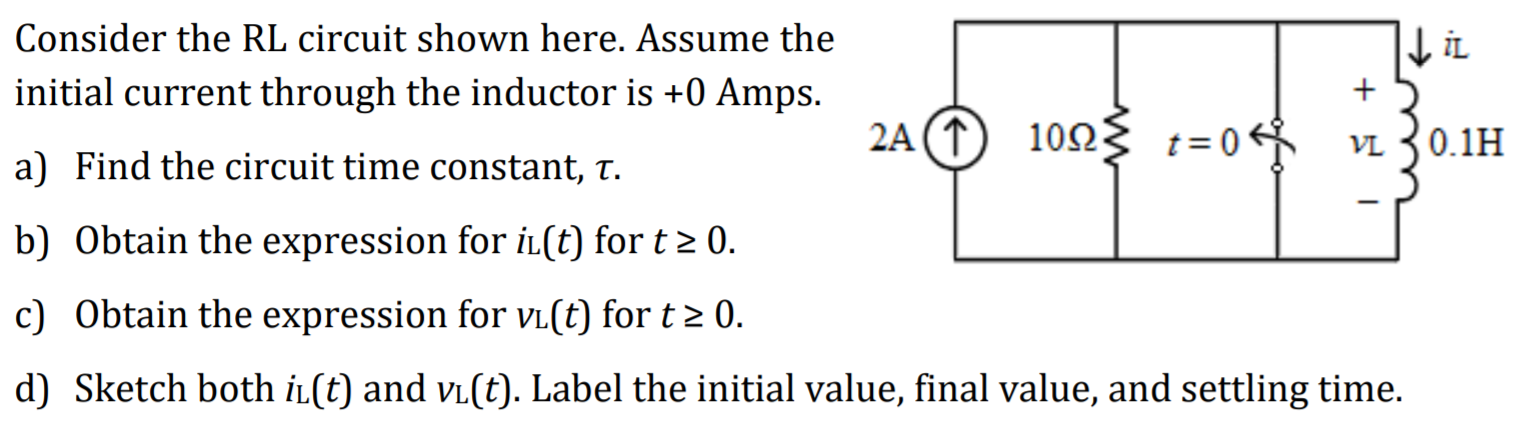Solved Consider the RL circuit shown here. Assume the | Chegg.com