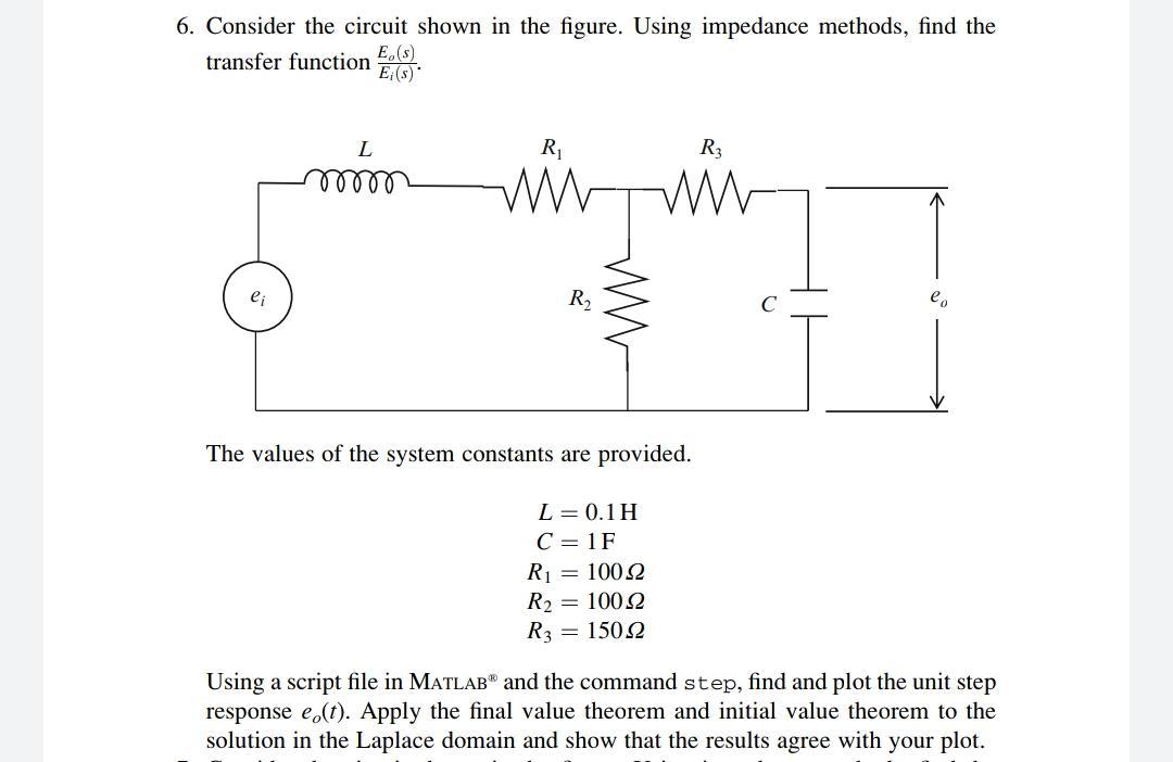 Solved Don't use matlab just by hand calculate unit step | Chegg.com