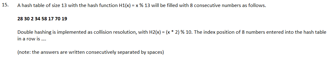 Solve the following 2 data structure and | Chegg.com
