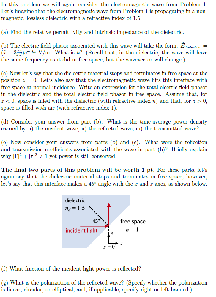 Solved In this problem we will again consider the | Chegg.com