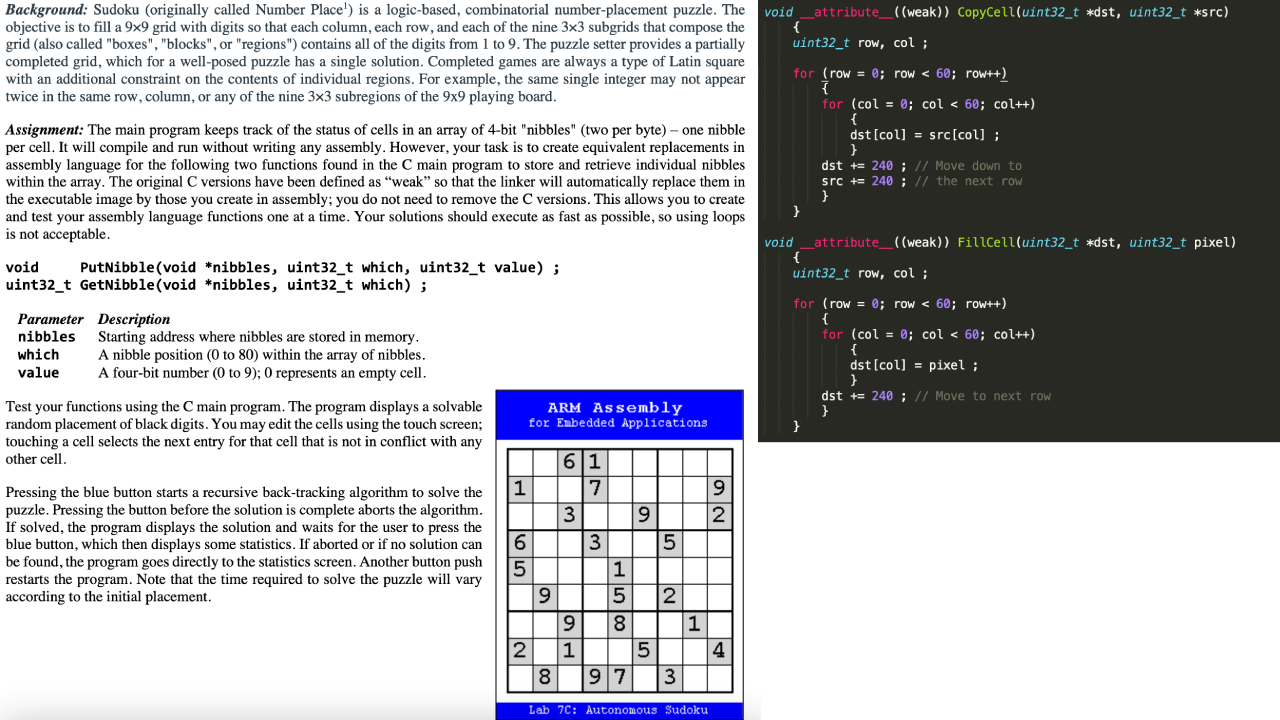 Solved Background: Sudoku (originally called Number Place!) | Chegg.com