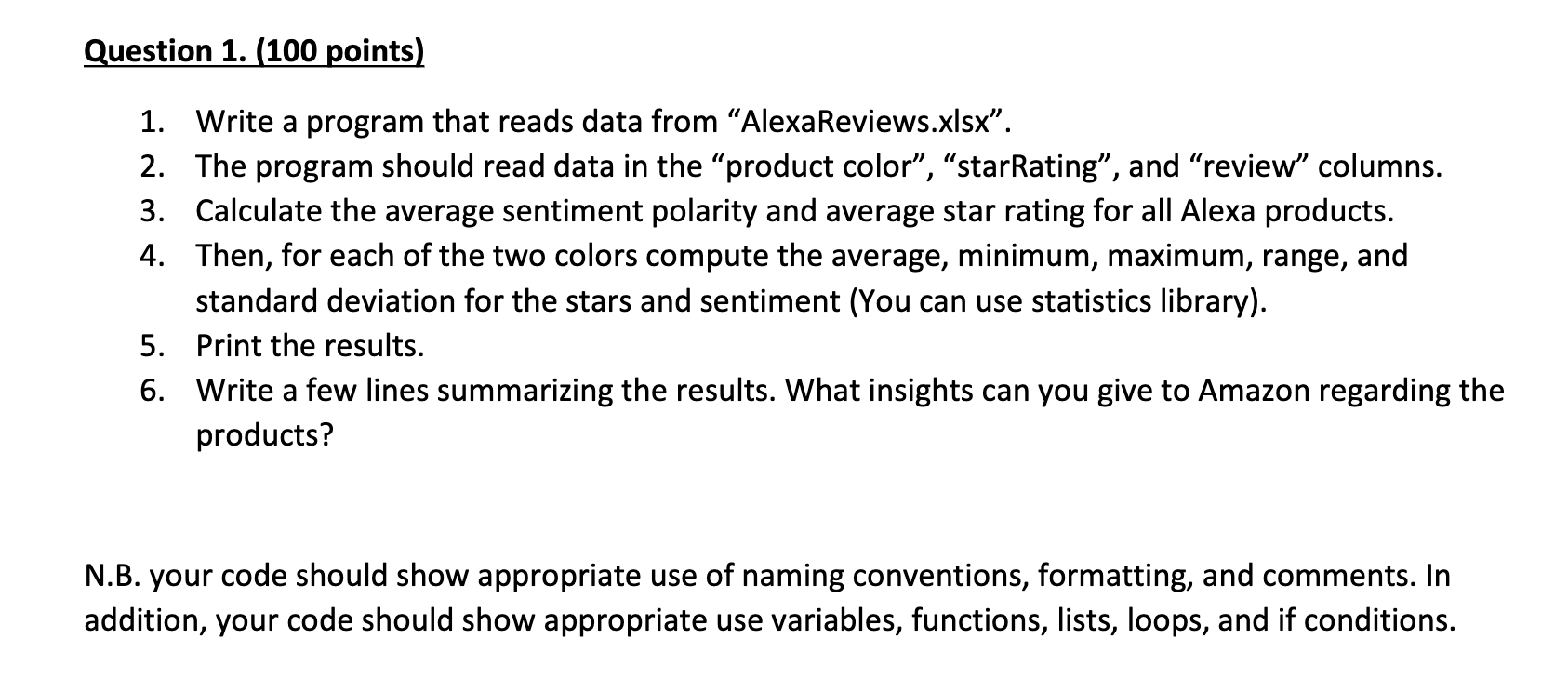 Question 1 100 Points 1 Write A Program That 