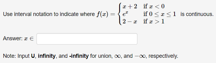 Solved Use interval notation to indicate where | Chegg.com