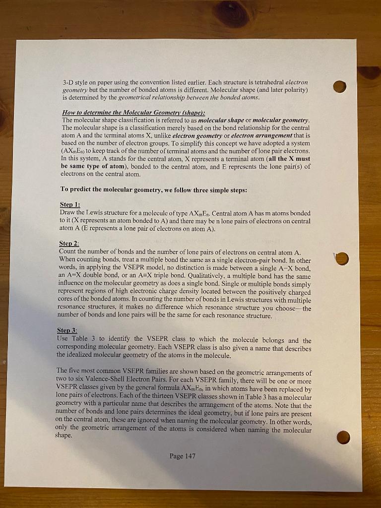 Solved Lab 21-VESPER PURPOSE . Predict Lewis structure of | Chegg.com