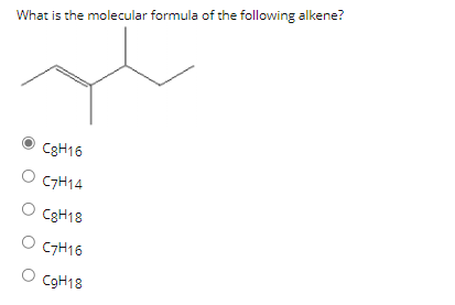 Solved What is the molecular formula of the following | Chegg.com