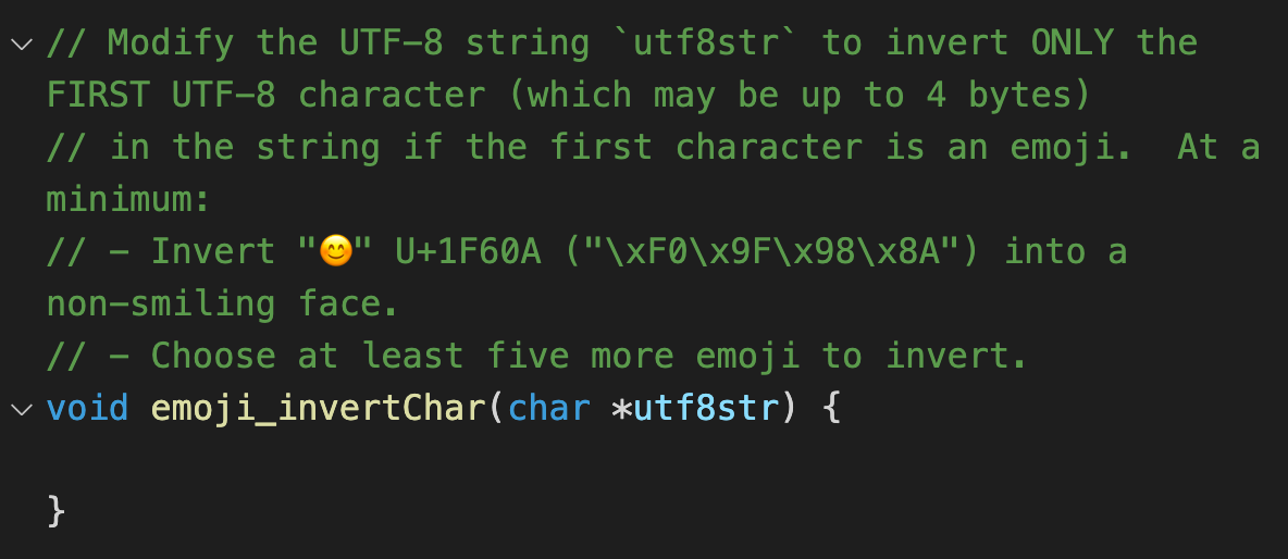 v // Modify the UTF-8 string 'utf8str to invert ONLY | Chegg.com