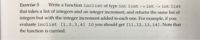 Solved Exercise 3 Write A Function Squarelist Of Type Int