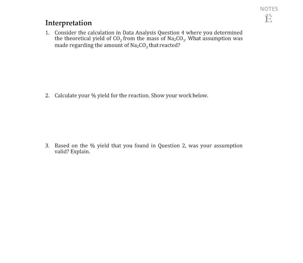 Solved NOTES Ё Interpretation 1. Consider the calculation in | Chegg.com