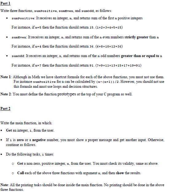 Solved use C language not c++ NOT USE POINTERS AND | Chegg.com
