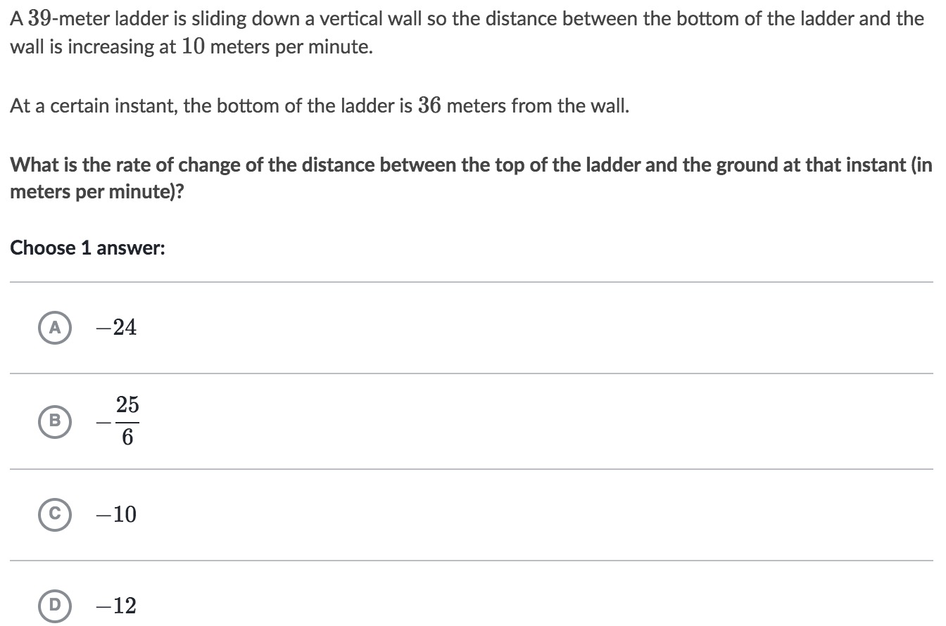 Solved A 39-meter ladder is sliding down a vertical wall so | Chegg.com