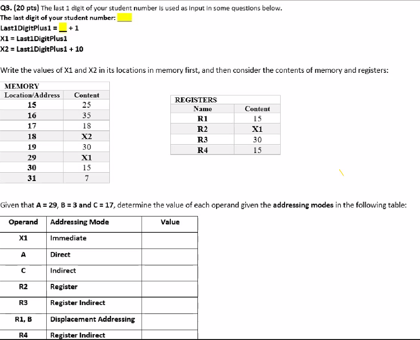 Solved Q3. (20 pts) The last 1 digit of your student number | Chegg.com