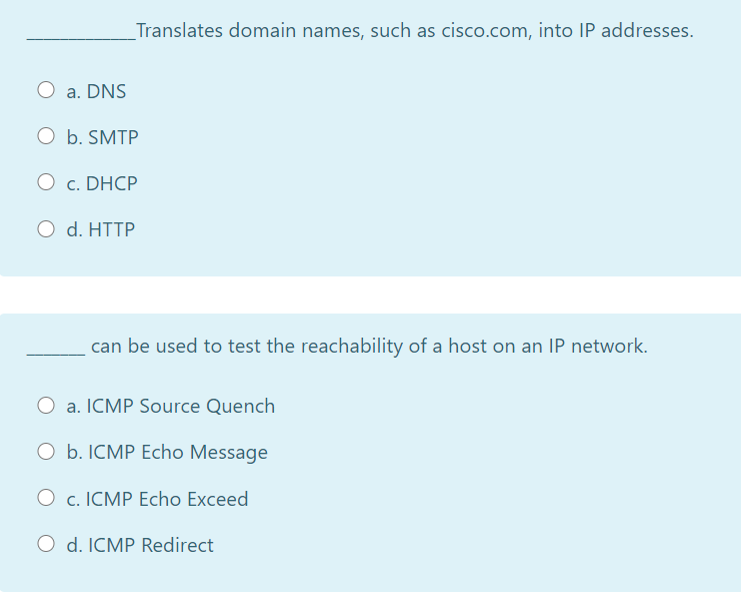 Solved Translates domain names, such as cisco.com, into IP | Chegg.com