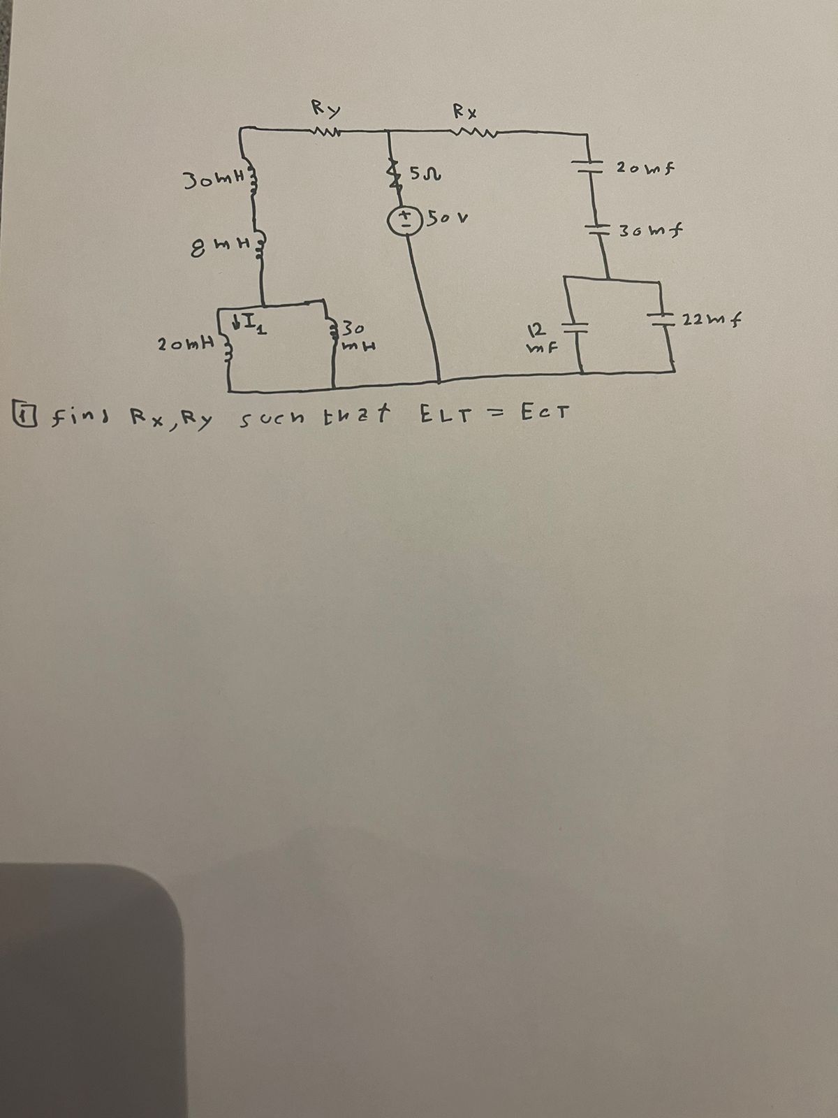 Solved (1) fins Rx, Ry such that ELT=ECT | Chegg.com