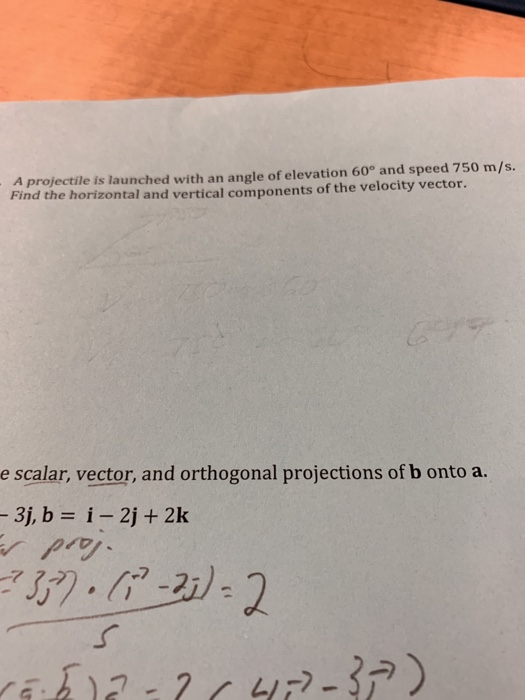 Solved A projectile is launched with an angle of elevation | Chegg.com