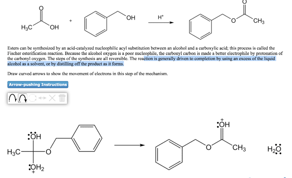 Solved OH CH3 H3C он Esters can be synthesized by an | Chegg.com