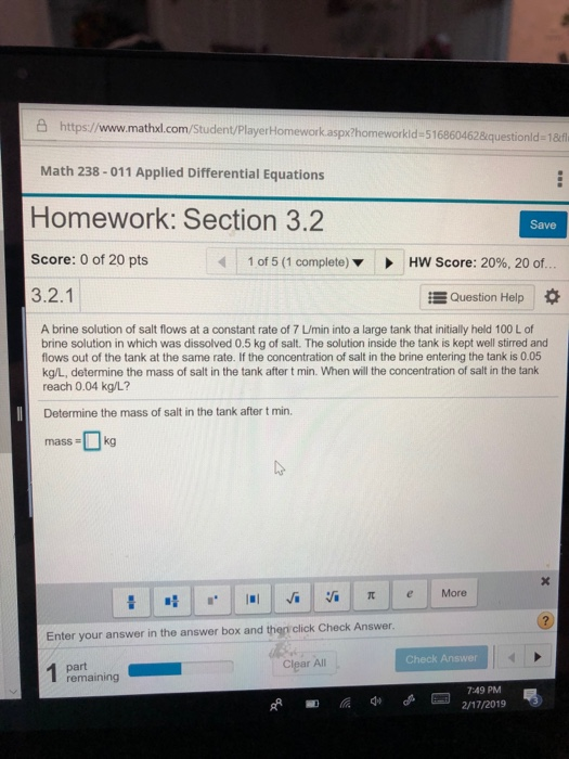 Solved 凸 https://www.mathal.com/Student PlayerHomework | Chegg.com