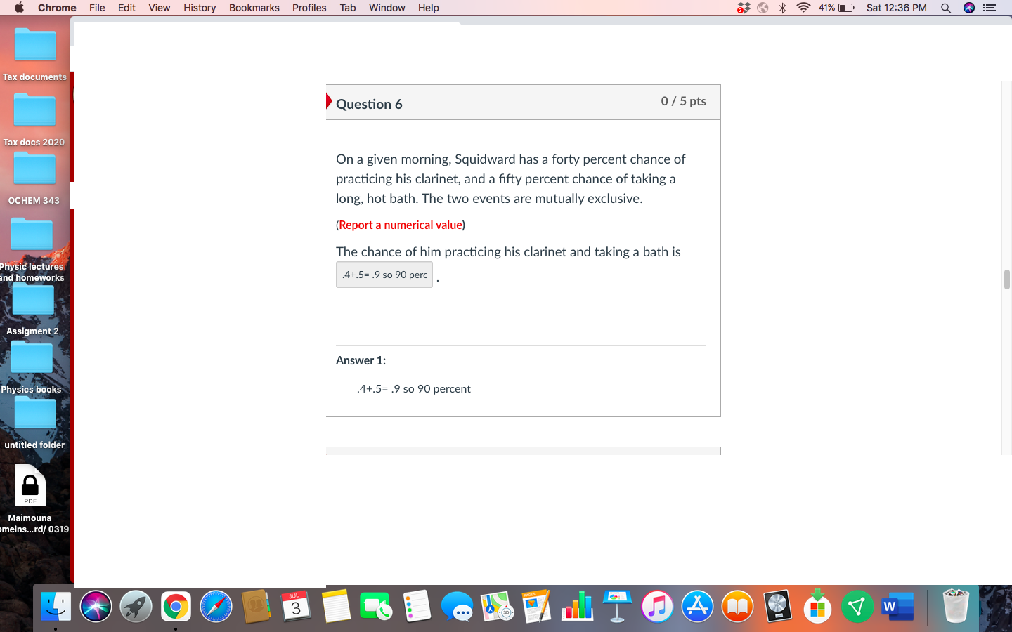 Solved Chrome File Edit View History Bookmarks Profiles Tab | Chegg.com