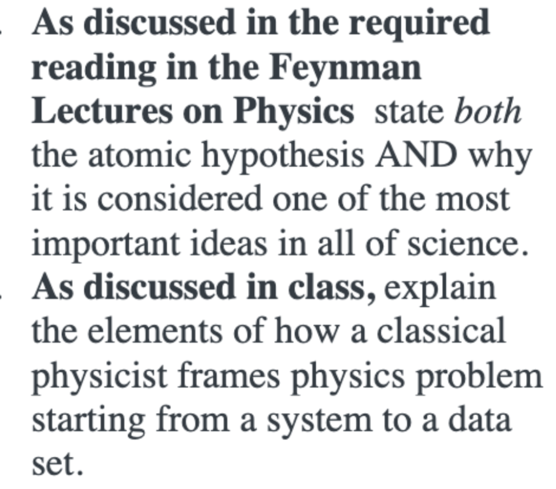 Solved As discussed in the required reading in the Feynman | Chegg.com