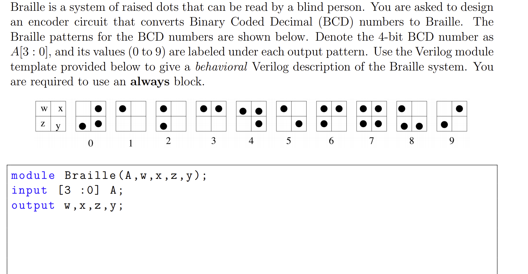 Solved Braille is a system of raised dots that can be read | Chegg.com
